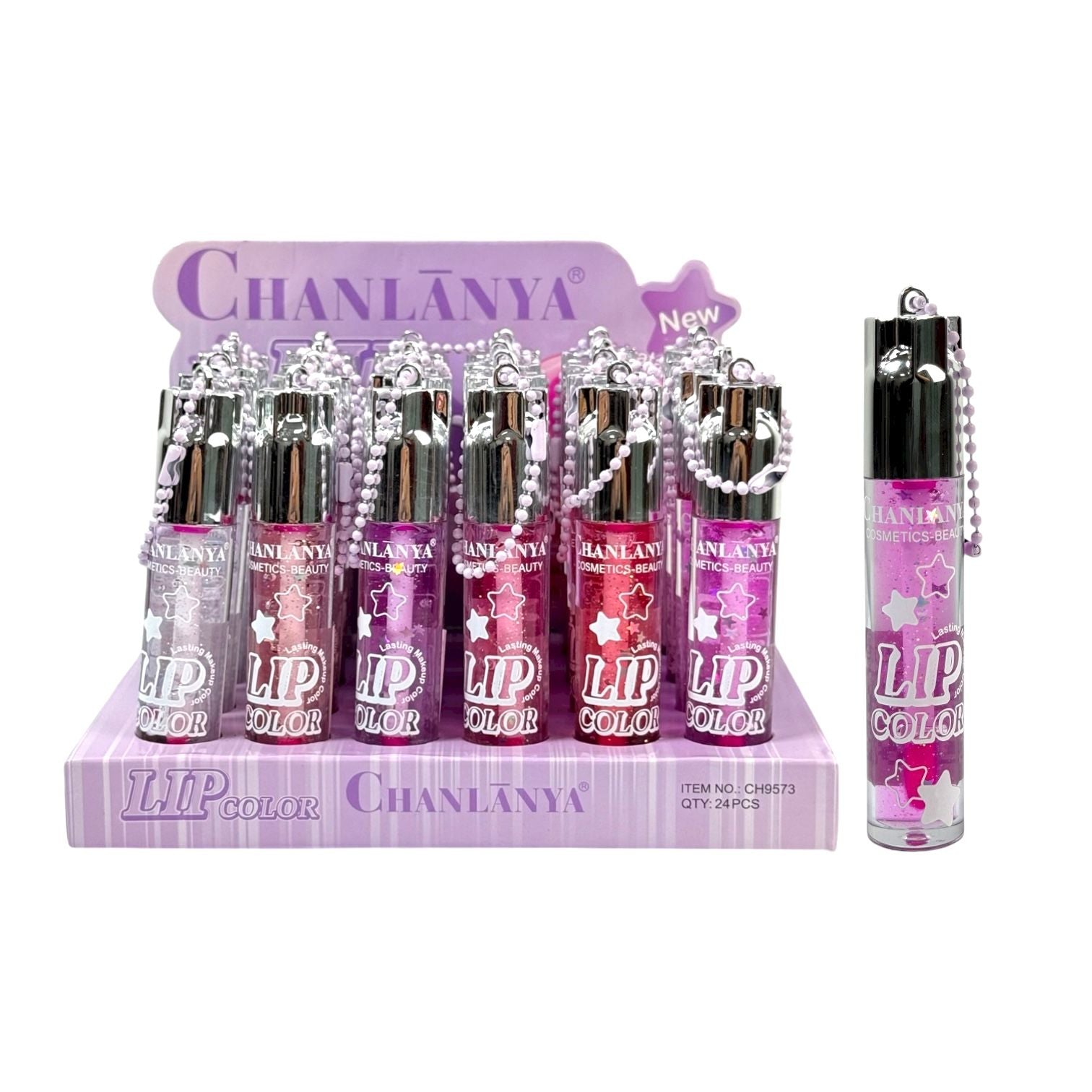 BRILLO MAGICO GLITTER ESTRELLITAS CON LLAVERO CHANLANYA – Loly Beauty
